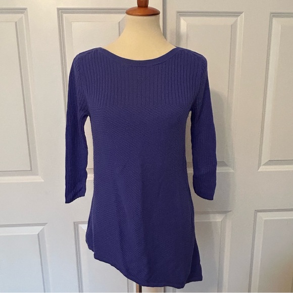 Jillian Nicole | Sweaters | Asymmetrical Womens Ribbed Blue Tunic ...
